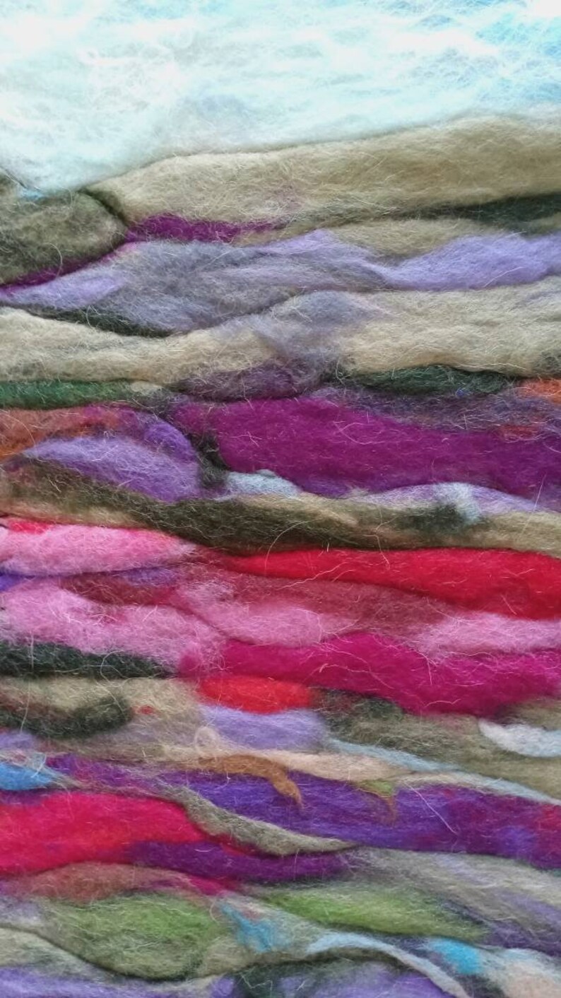 Purple Landscape Wool Painting Abstract Felted Wall Art - Etsy