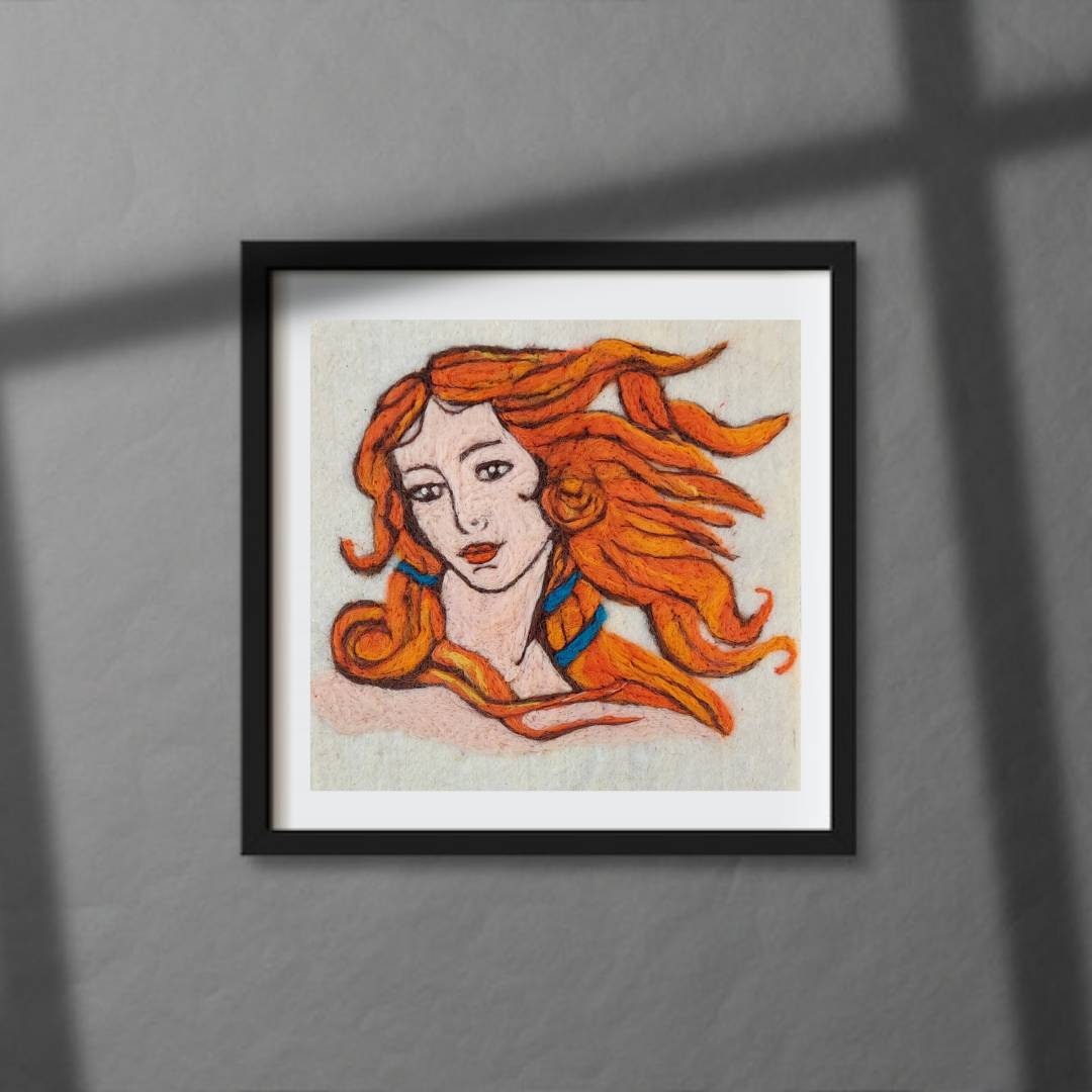 Venus Goddess Needle Felted Wool Wall Art. - Etsy