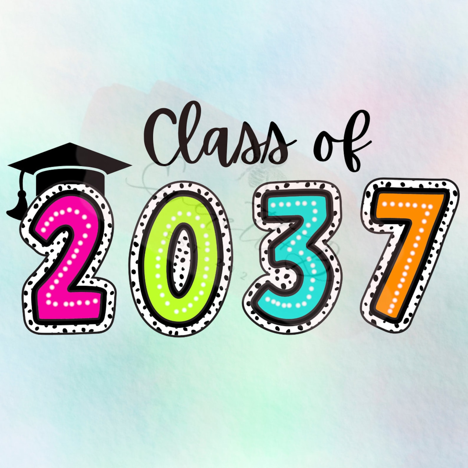 Colorful Dalmation Class of 2037 PNG, Kindergarten Photo, First Day of ...