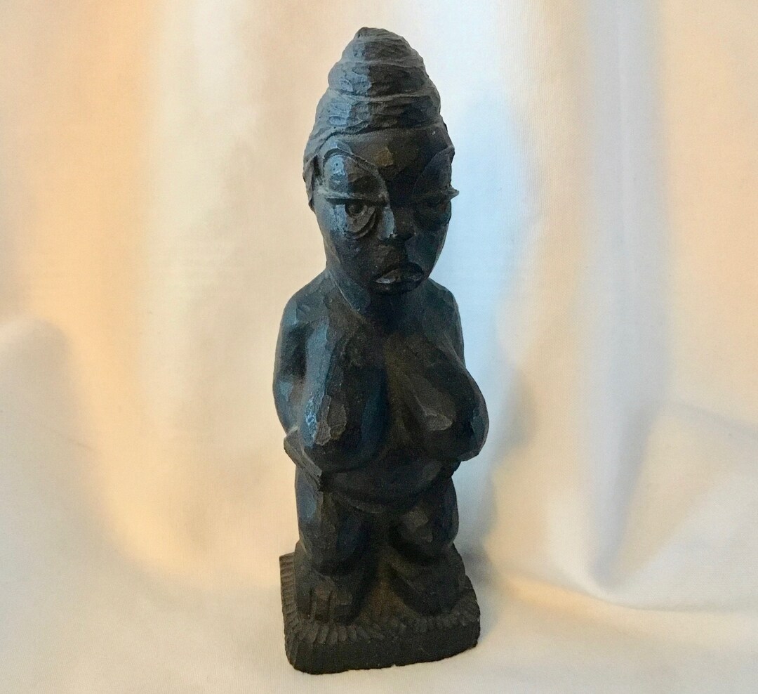 Vintage Frank Schirman "haumea: Goddess of Fertility" Black Coral Resin ...