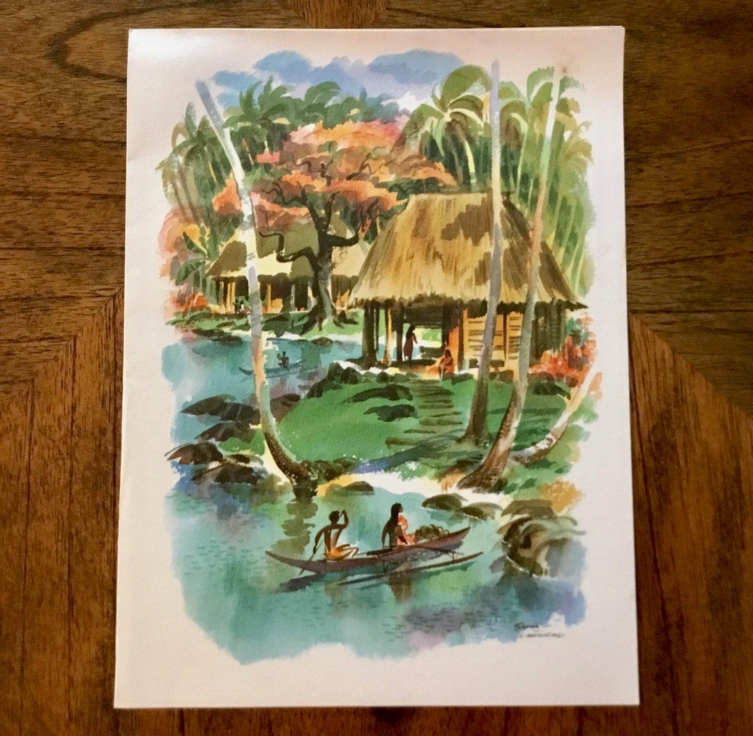 Vintage Louis Macouillard Matson Lines "samoa" Menu Cover - Made in USA ...
