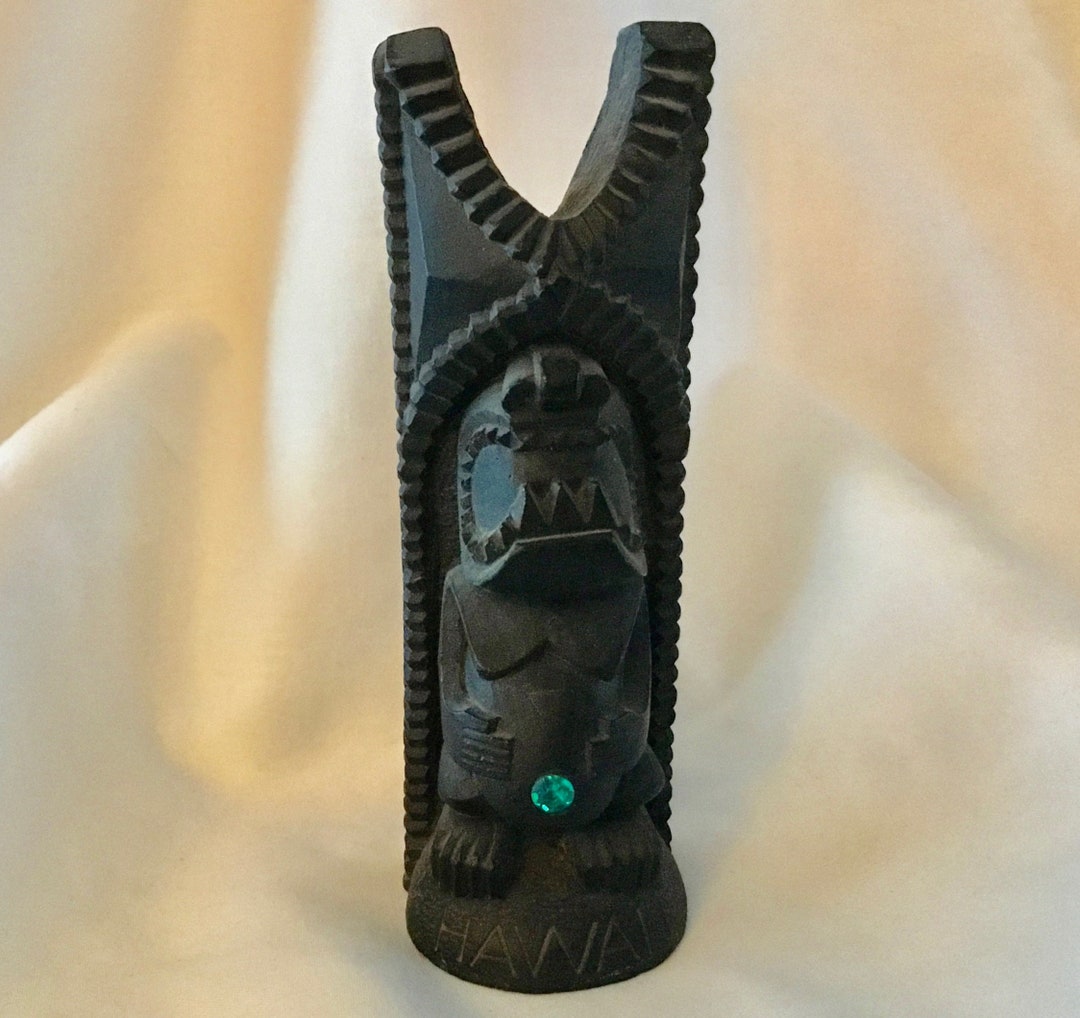 Vintage "coco Joe" Lava Resin Figurine of a Tiki Warrior - Made in ...