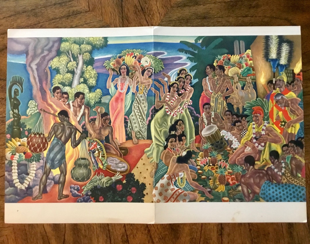 Vintage Eugene Savage Matson Hawaii Cruise Menu Cover - "island Feast ...
