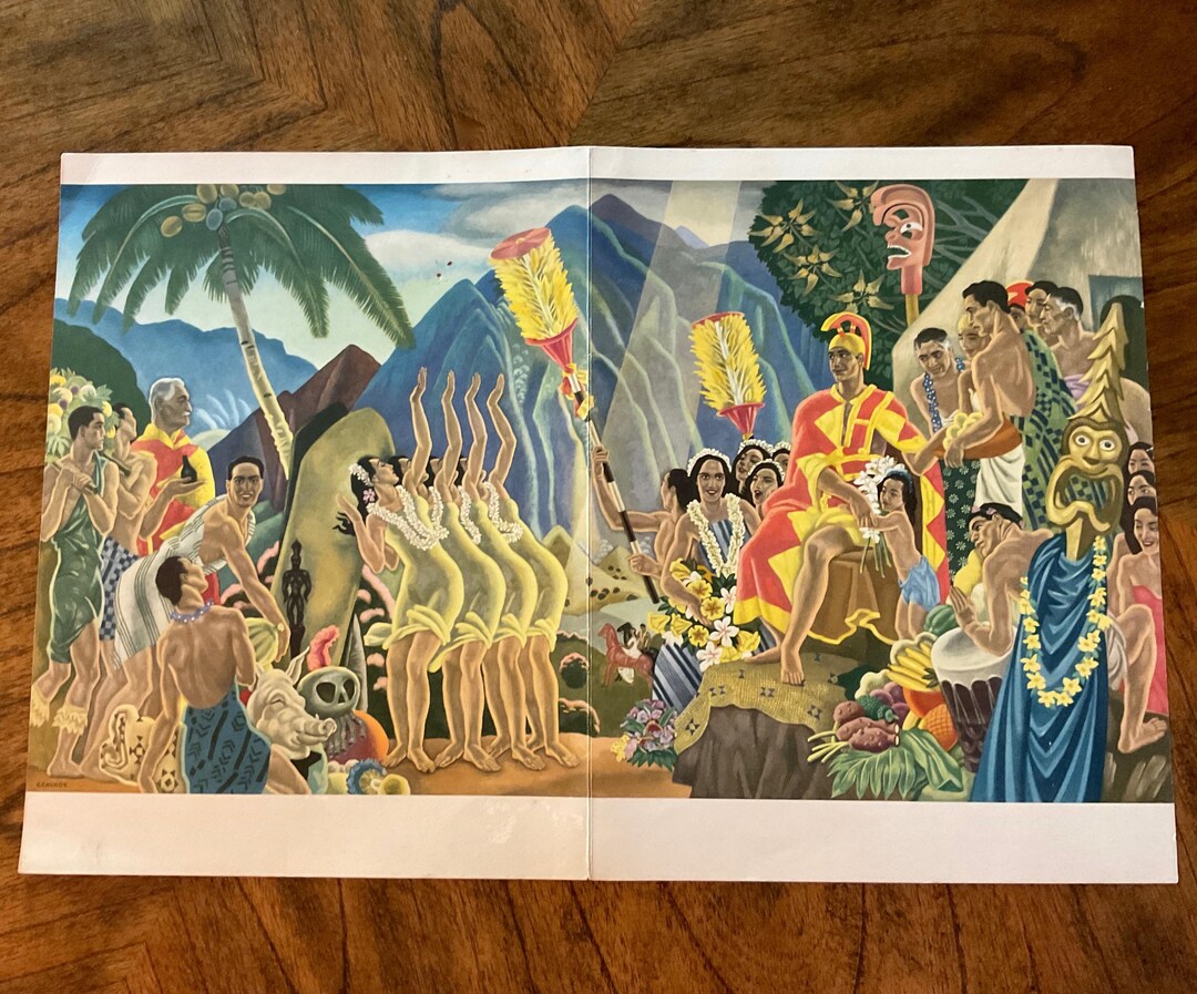 Vintage Eugene Savage Matson Hawaii Cruise Menu Cover - "pomp and Circumstance" - Made in USA ...