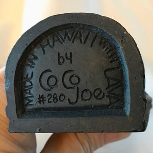 Vintage "coco Joe" Lava Resin Figurine of a Tiki Warrior - Made in ...
