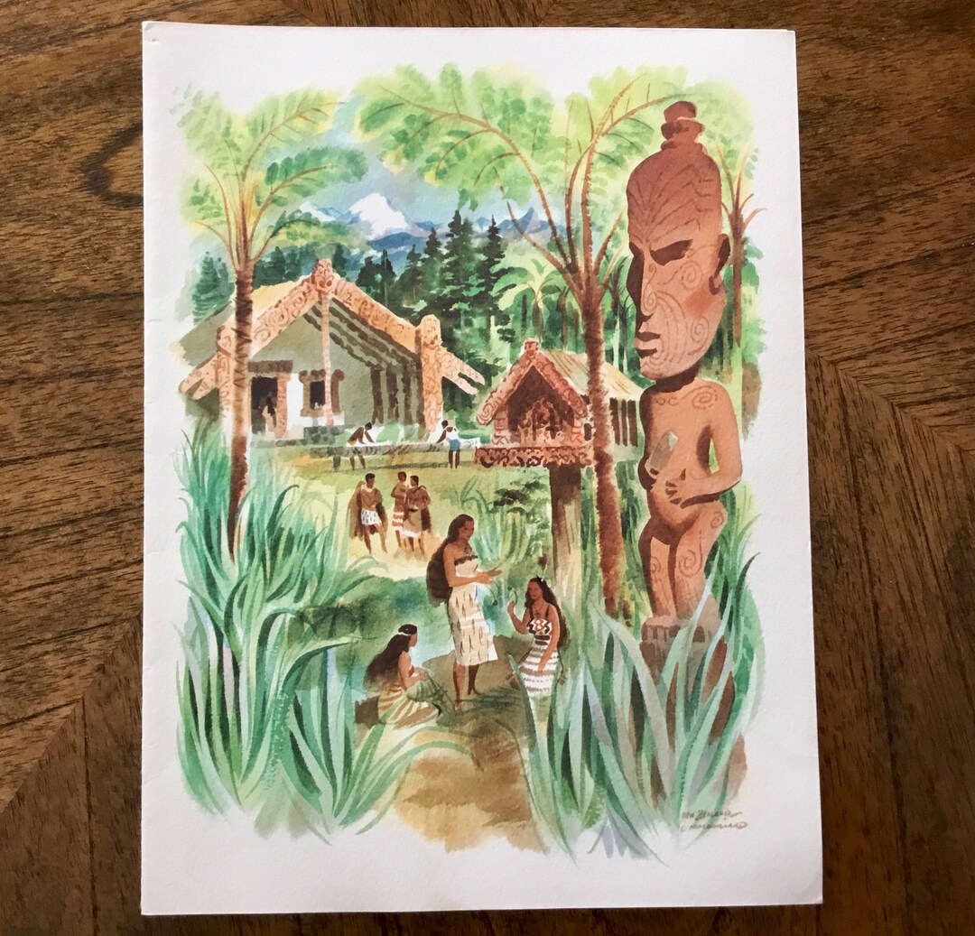 Vintage Louis Macouillard Matson Lines new Zealand Menu Cover Made in ...