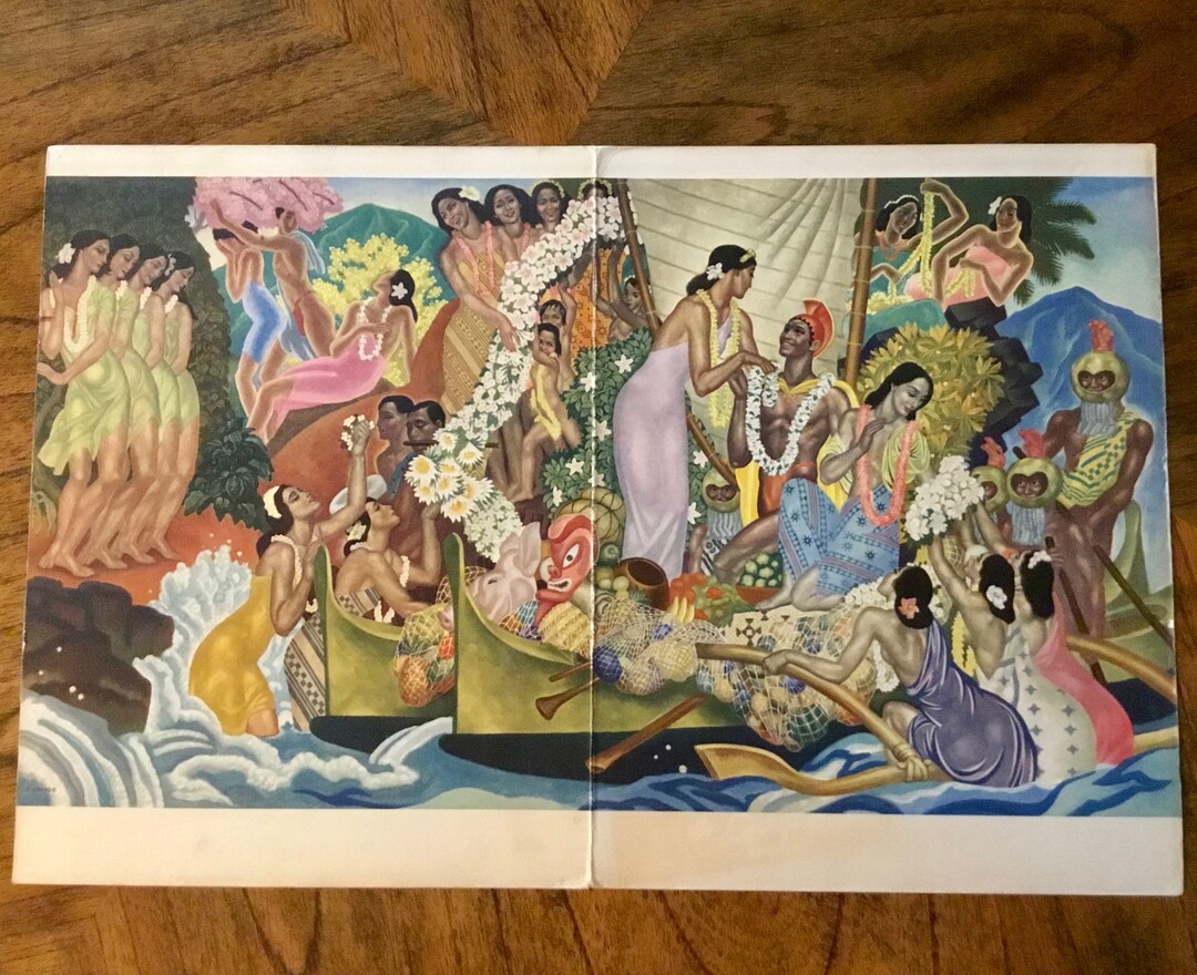 Vintage Eugene Savage Matson Hawaii Cruise Menu Cover - "aloha ...