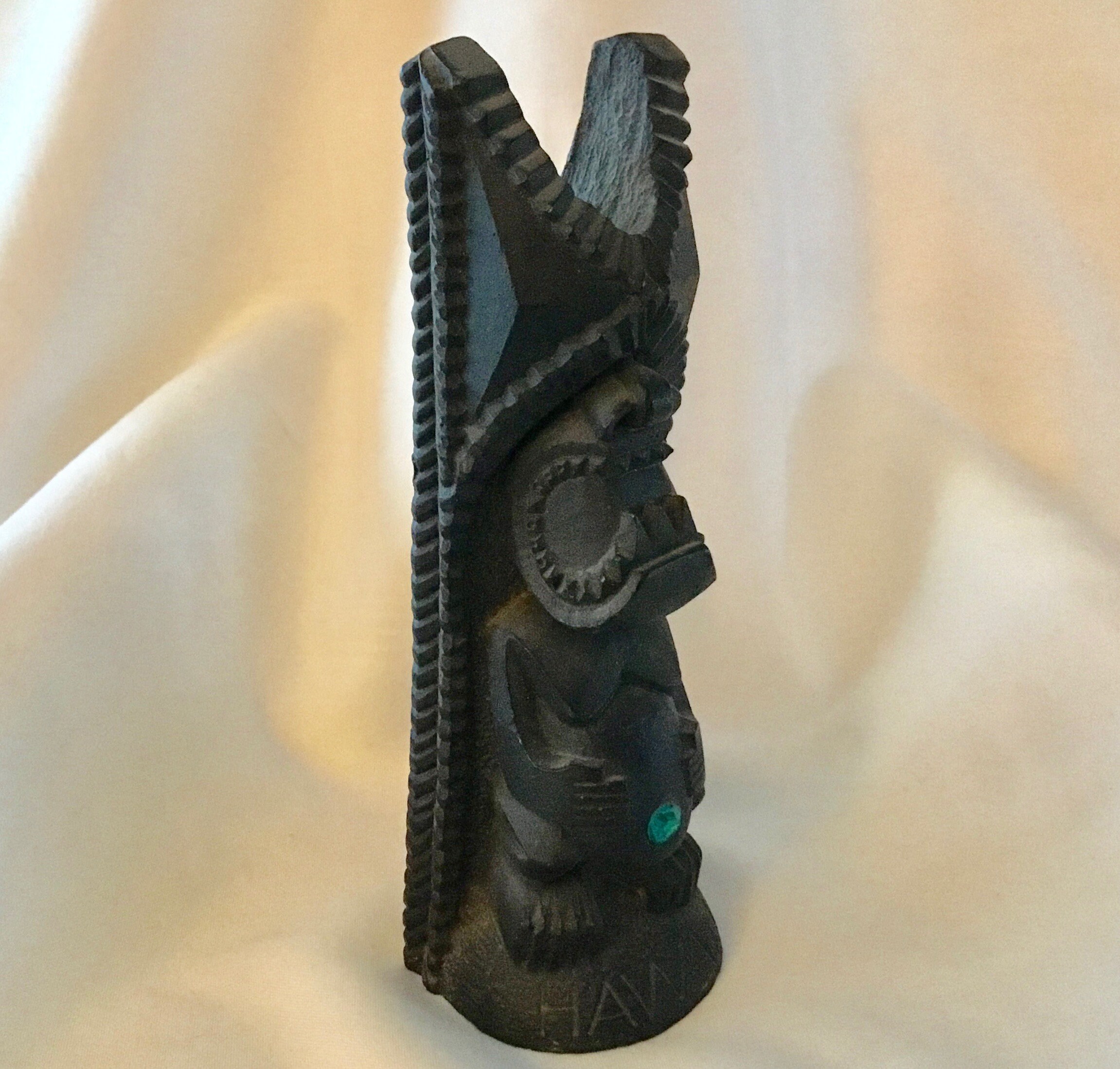 Vintage "coco Joe" Lava Resin Figurine of a Tiki Warrior - Made in ...