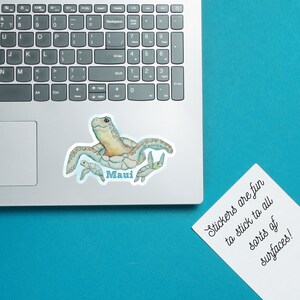 Sea Turtles Sticker | Maui Matte Vinyl Sticker | 3 Sea Turtle ...