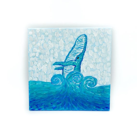 Whale Art A Hui Hou Whale Original Acrylic Painting Humpback | Etsy
