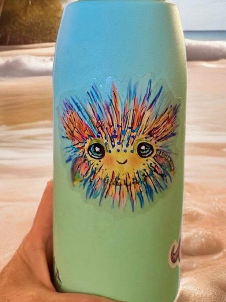Maui Puffer Fish Sticker – Waterproof Clear Vinyl Ocean Art Decal - Etsy