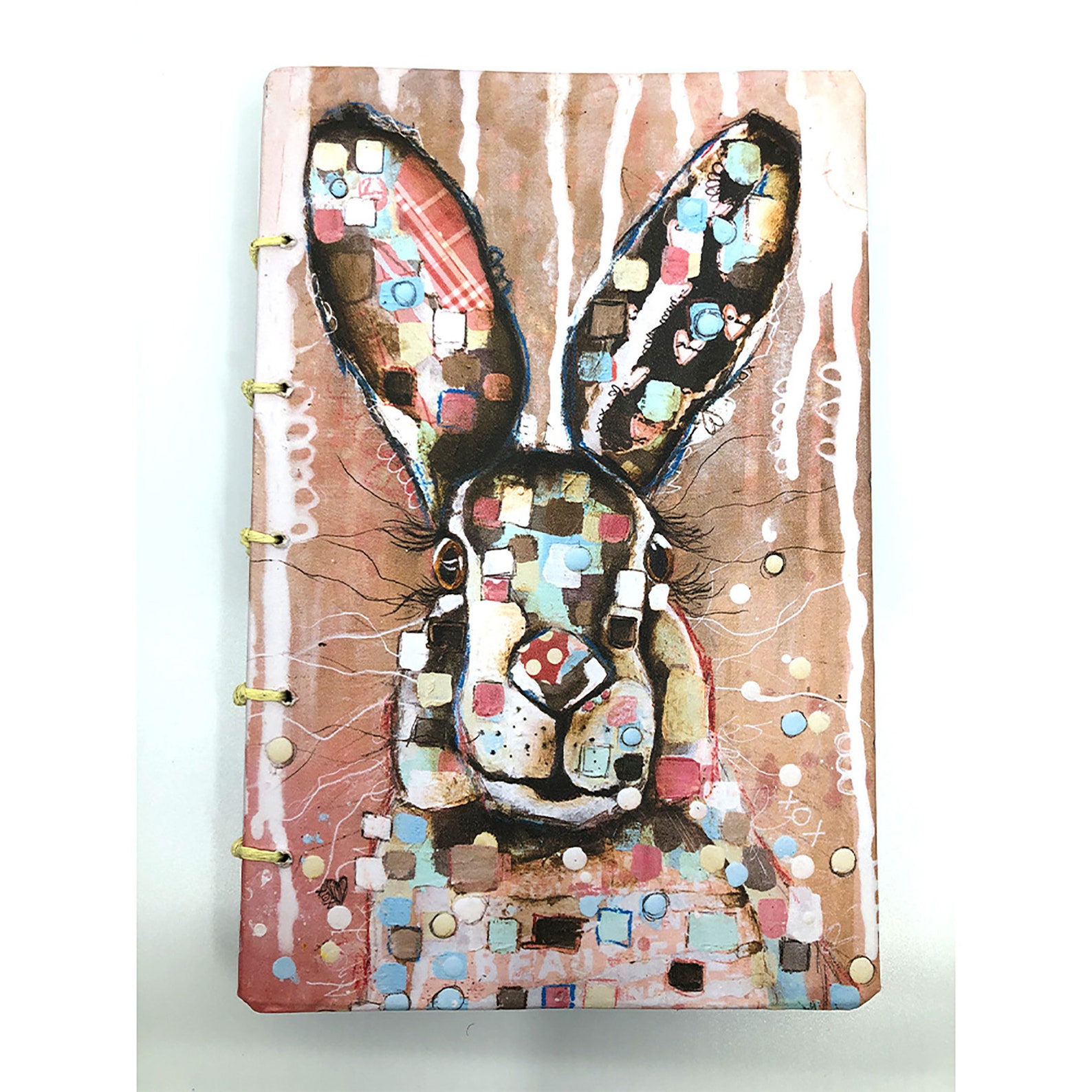 Rabbit Journal Mano hardcover Hardcover Whimsical Rabbit | Etsy