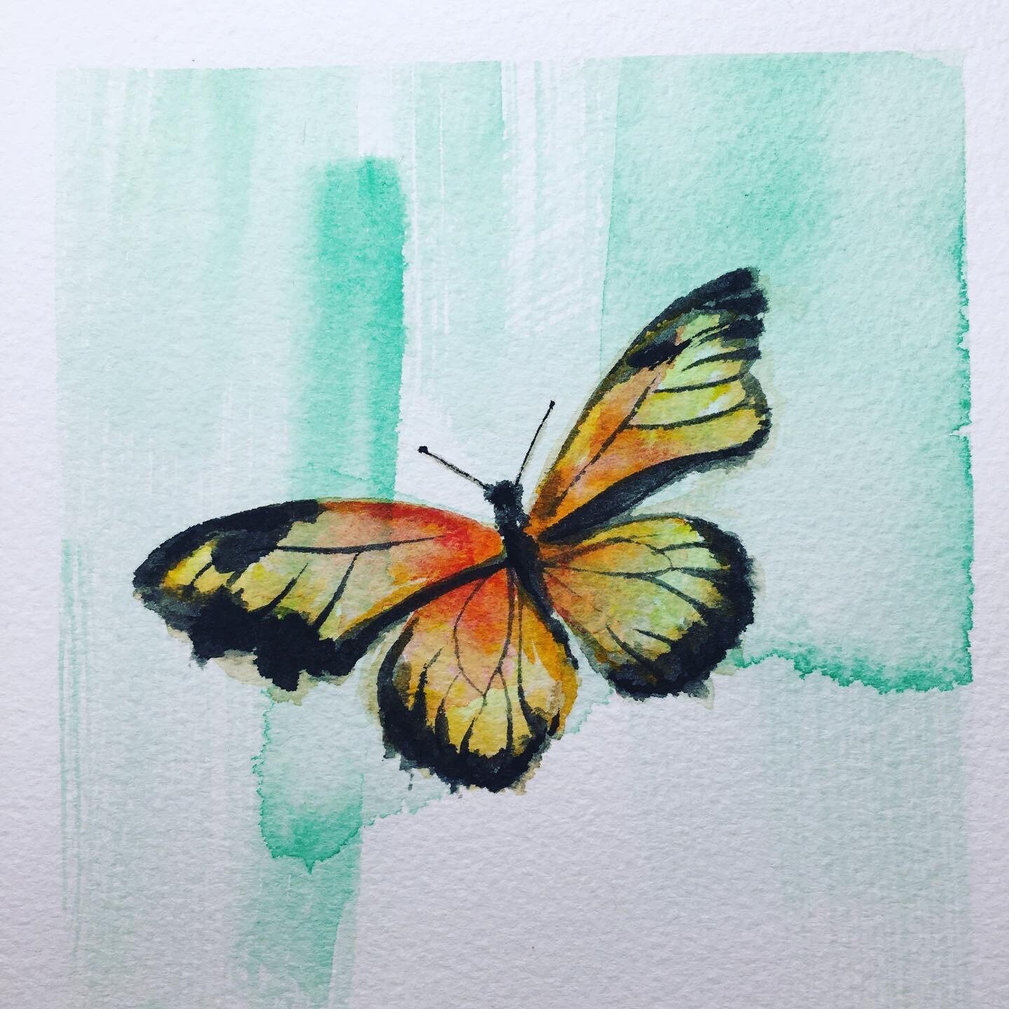 Aquarell aus der Serie Was für die Raupe ist das Ende | Etsy