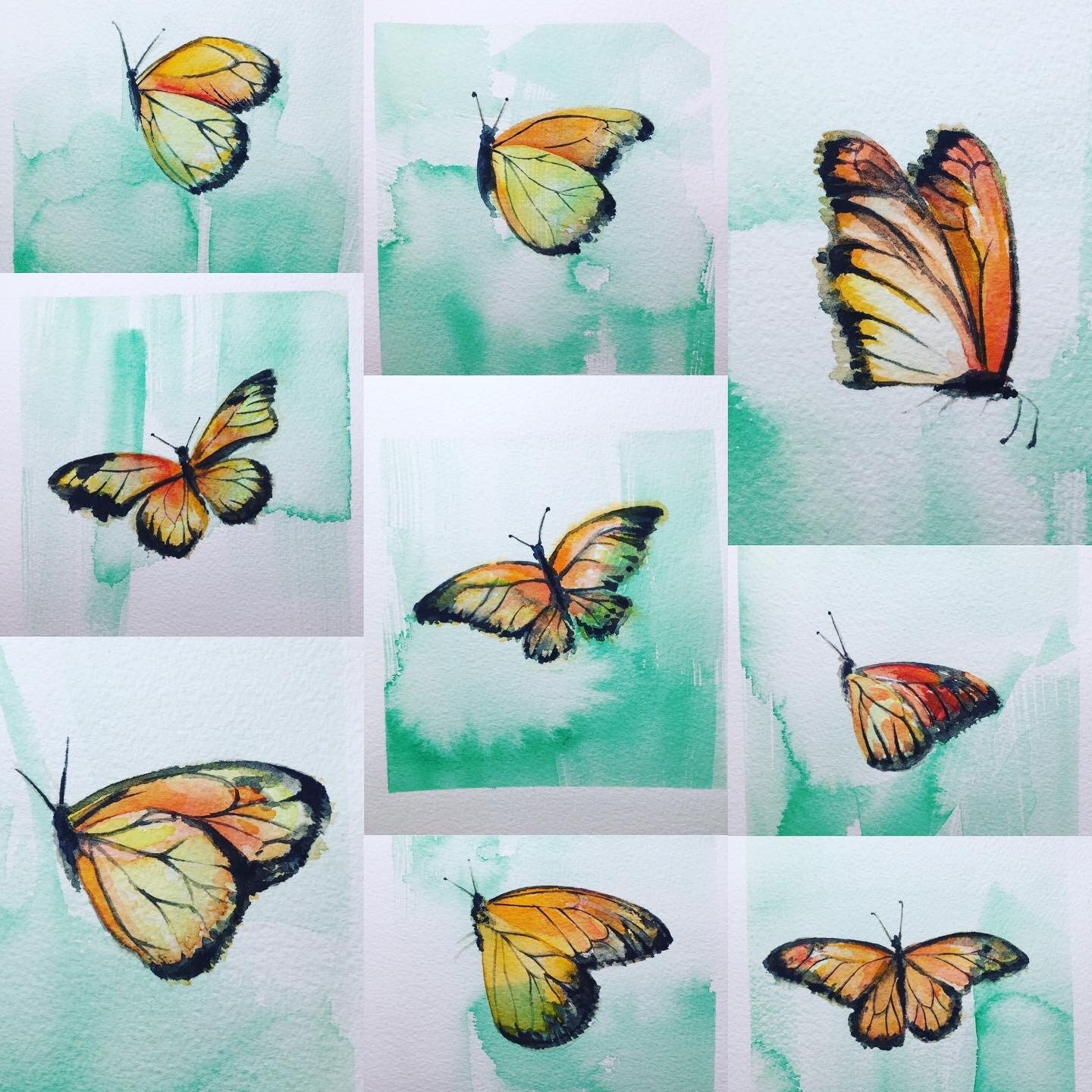 Aquarell aus der Serie Was für die Raupe ist das Ende | Etsy