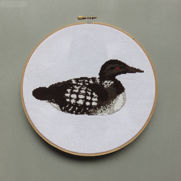 Portrait of a Loon Cross Stitch Pattern PDF - Etsy Canada