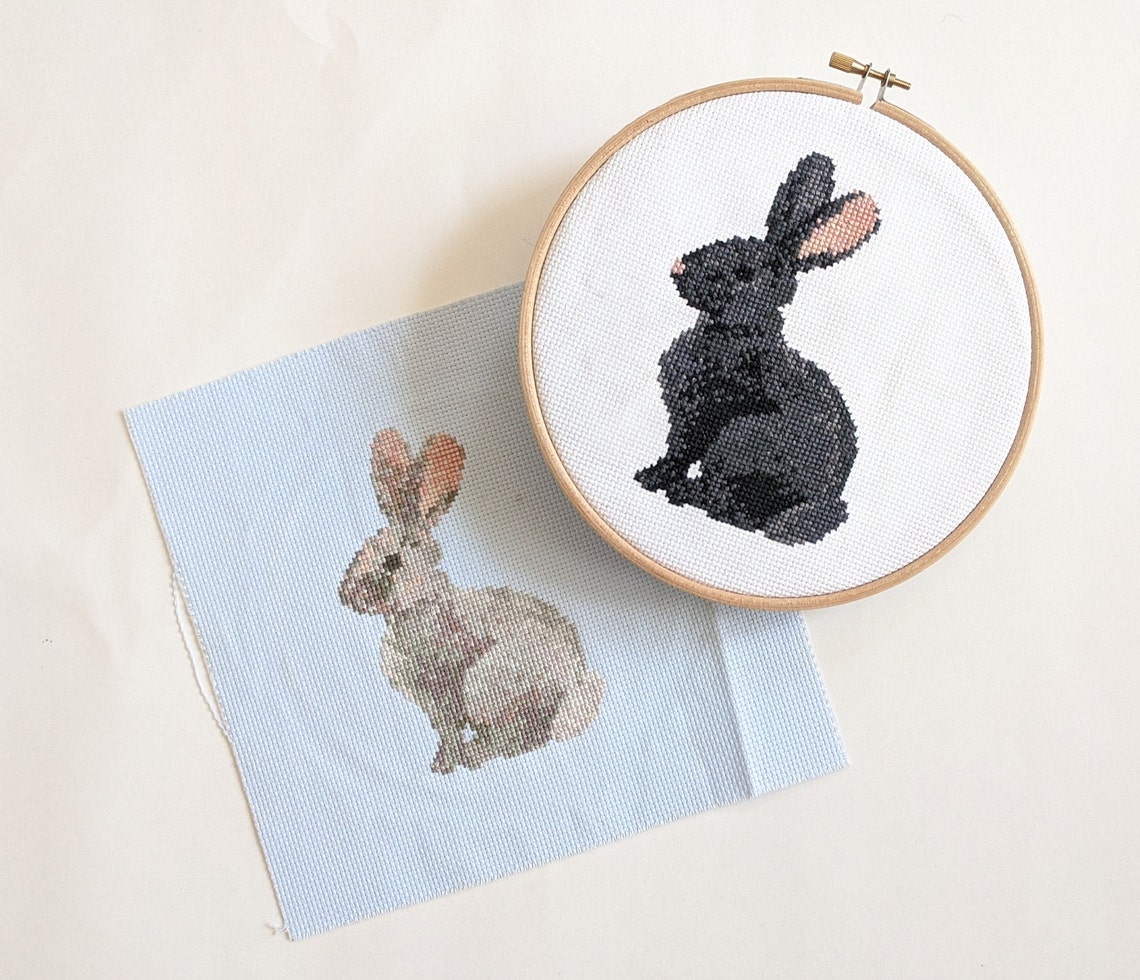 Portraits of a Rabbit Cross Stitch Pattern PDF - Etsy