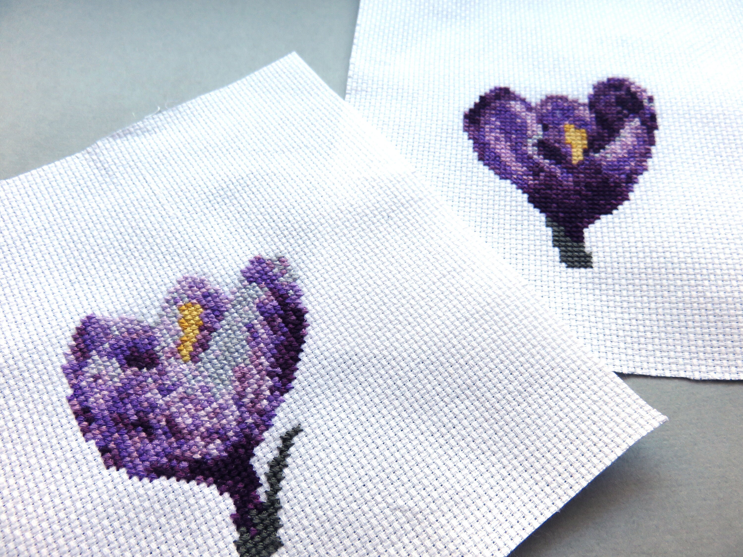 Portraits of Crocus Flowers - Cross Stitch Pattern PDF - Etsy