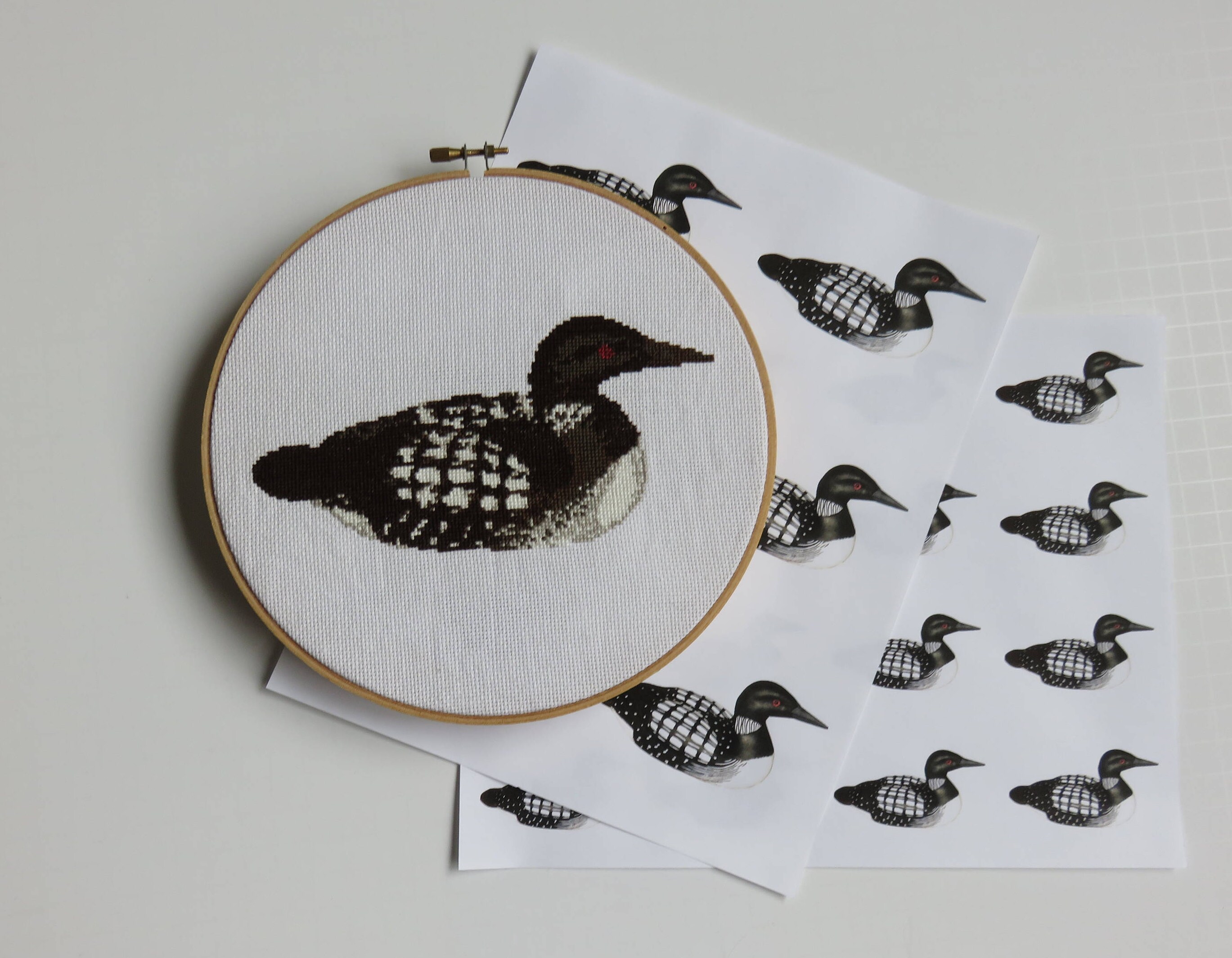 Portrait of a Loon Cross Stitch Pattern PDF - Etsy
