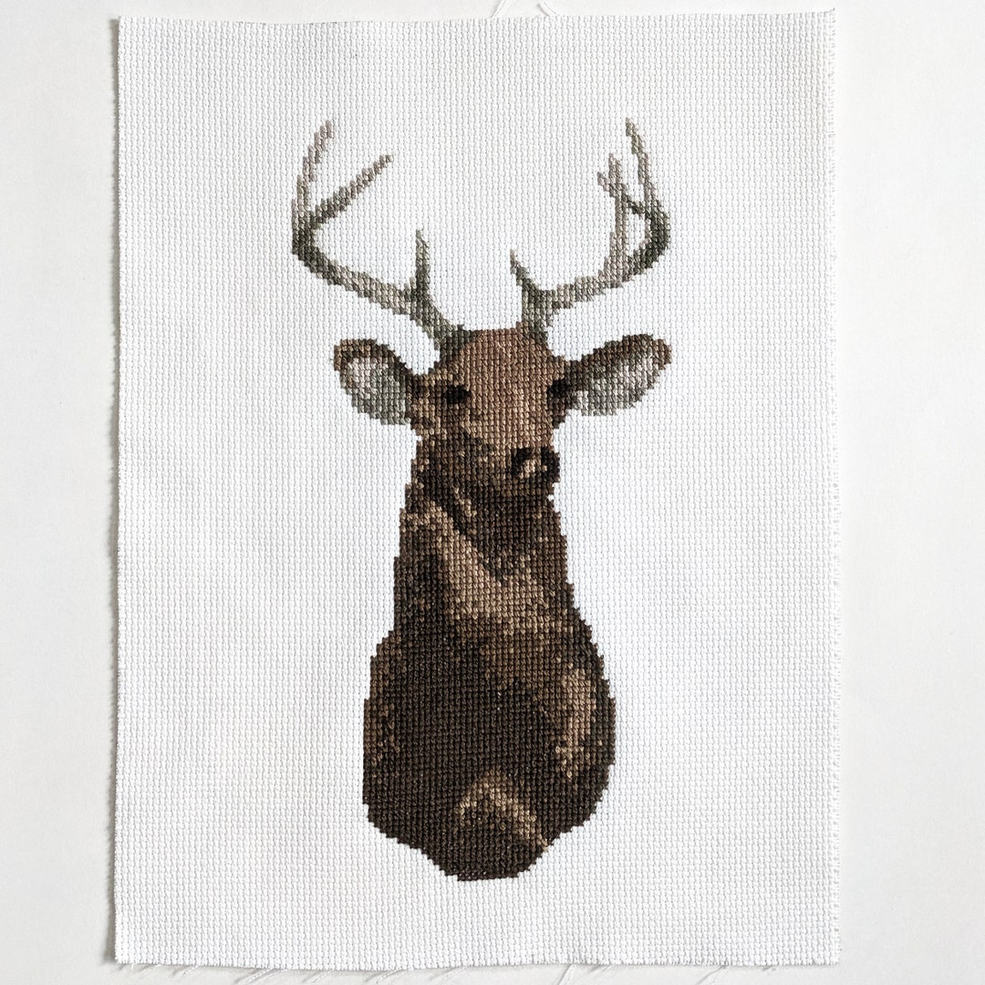 Portrait of a Stag Cross Stitch Pattern PDF - Etsy