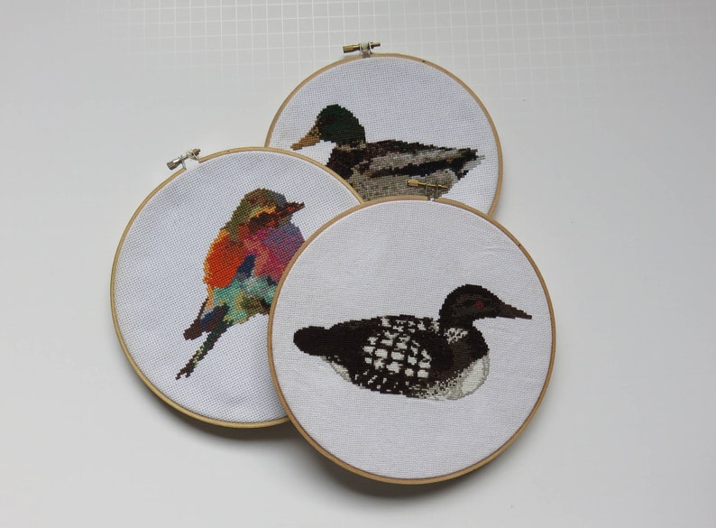 Portrait of a Loon Cross Stitch Pattern PDF - Etsy