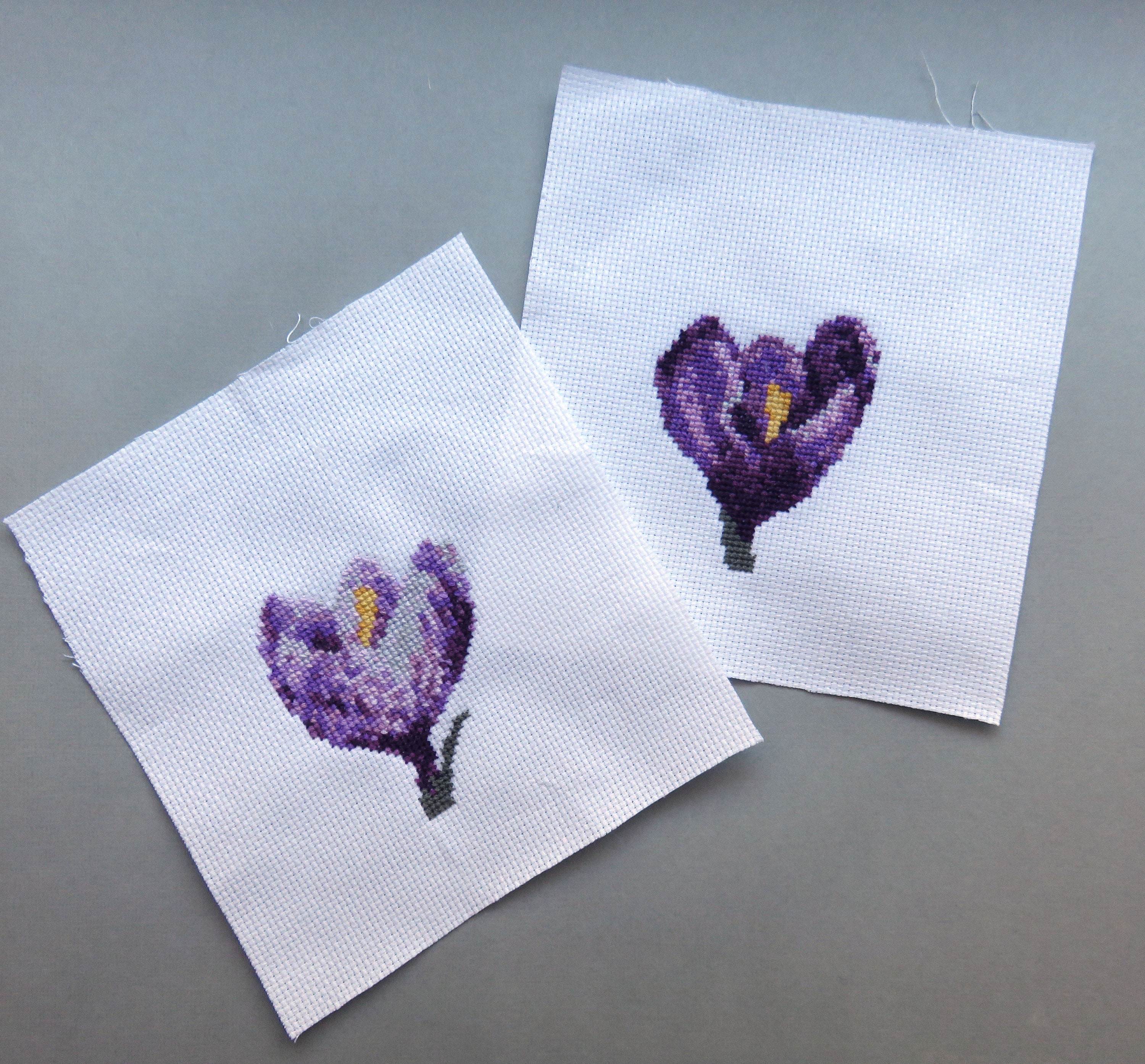 Portraits of Crocus Flowers - Cross Stitch Pattern PDF - Etsy