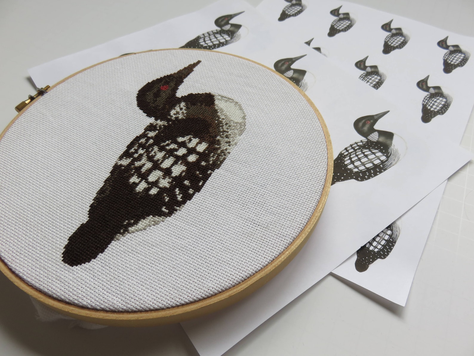 Portrait of a Loon Cross Stitch Pattern PDF - Etsy