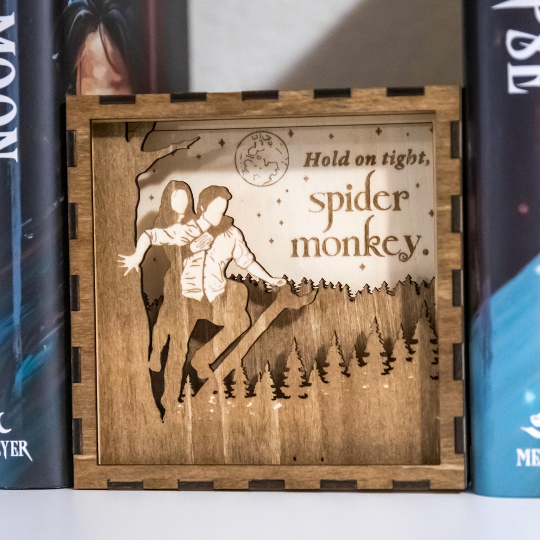 Spider Monkey Vampire 3D Wood Shadow Box - Etsy