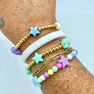 Pastel Heart Bracelet Pastel Star Bracelet Rainbow Pastel Friendship ...