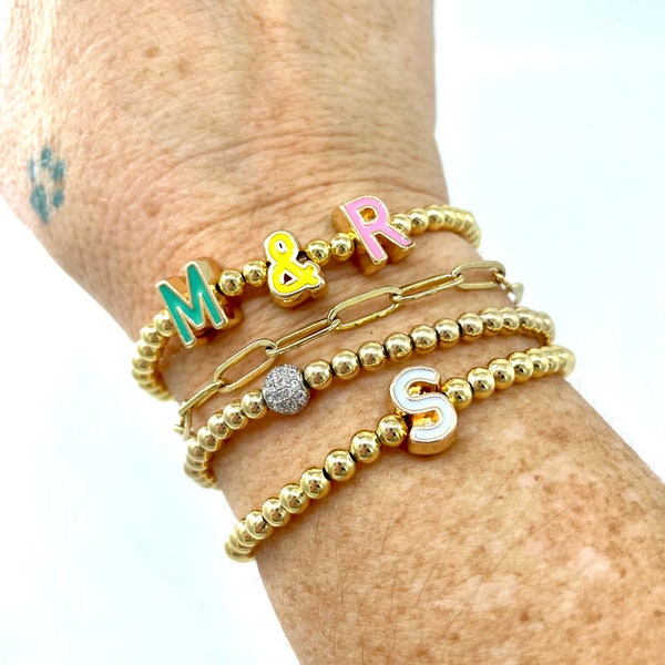 Beaded Name Bracelet Custom Friendship Letter - Etsy