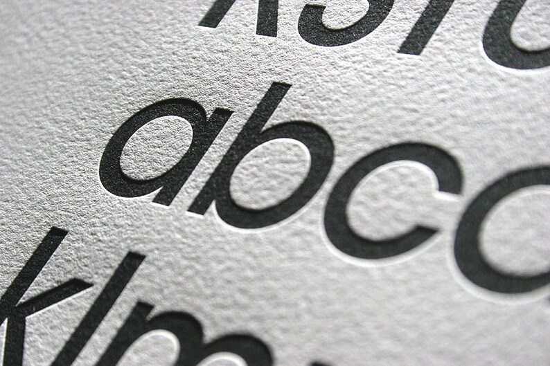 Avant Garde Letterpress Typography Print - Etsy