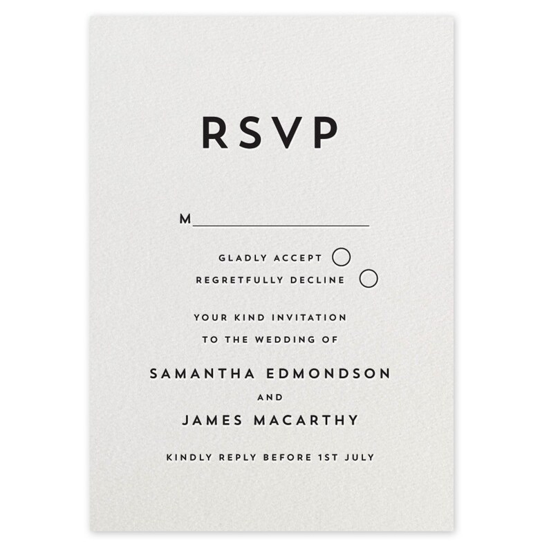 Edmondson Letterpress Wedding Invitation Save the Date - Etsy
