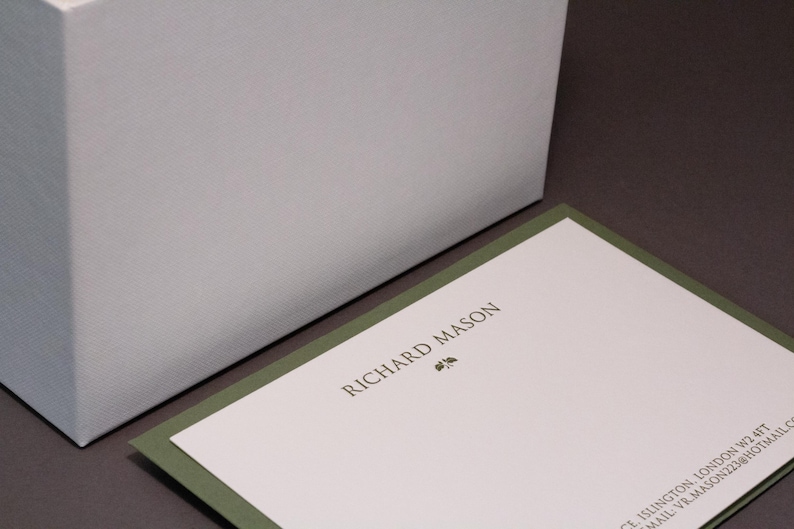 Mason Personalised Letterpress Correspondence Cards / Note Cards - Etsy UK