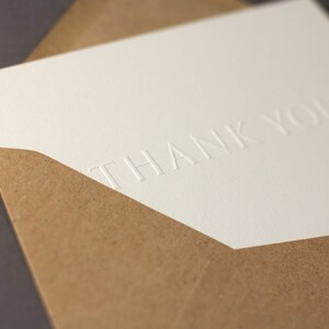 Embossed Thank You Cards Set of 6 | Etsy