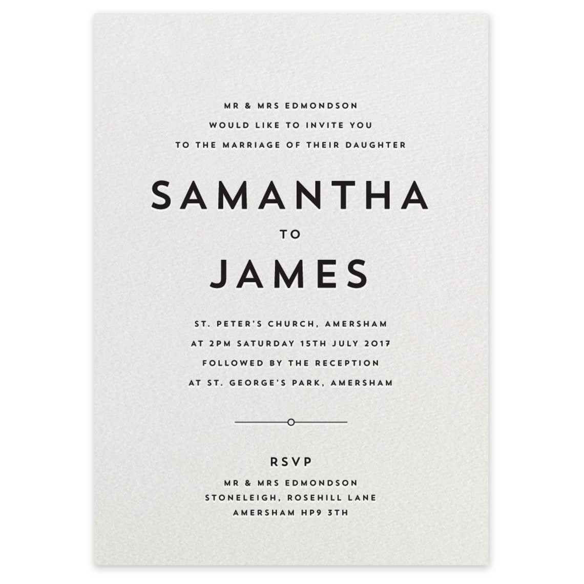 Edmondson Letterpress Wedding Invitation Save the Date - Etsy UK