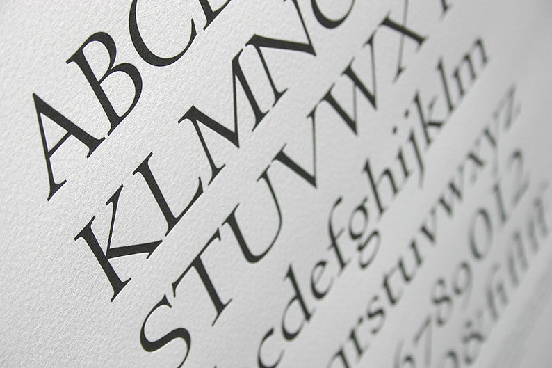 Centaur Letterpress Typography Print - Etsy