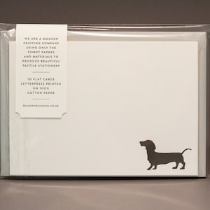 Dachshund Dog Letterpress Note Cards - Etsy