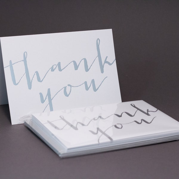 Calligraphy Thank You Card - Etsy
