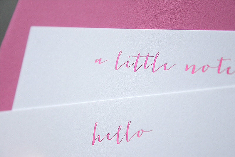 Carmen Note Cards hello & a Little Note Set of 10 - Etsy