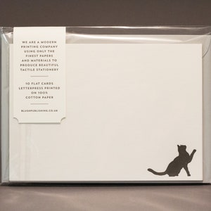 Cat Letterpress Note Cards - Etsy