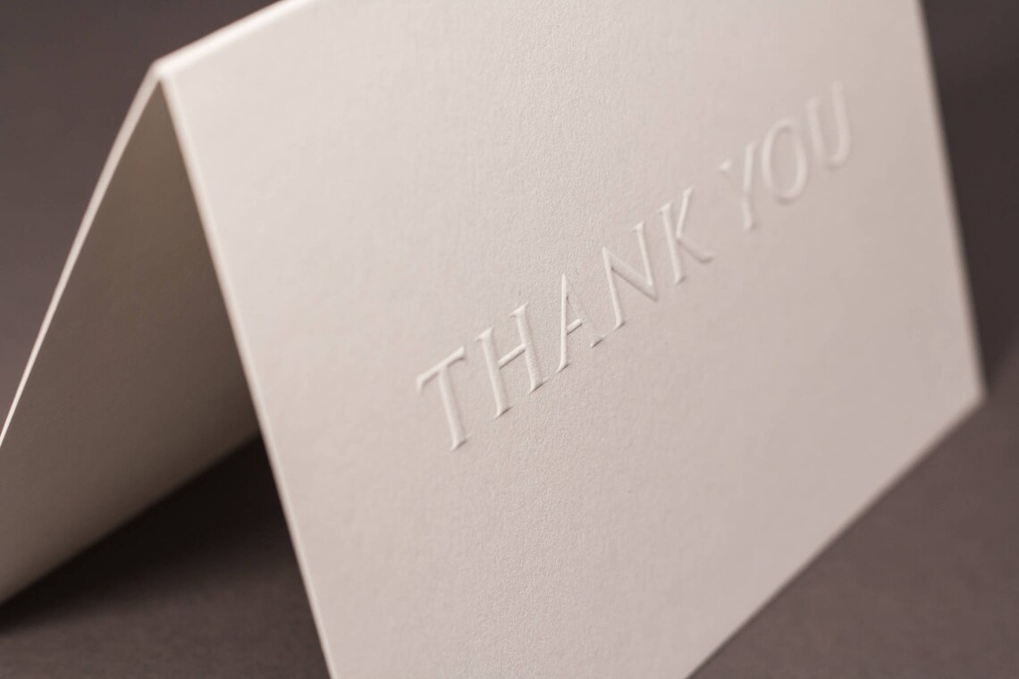 Embossed Thank You Cards Gift Set | Etsy UK