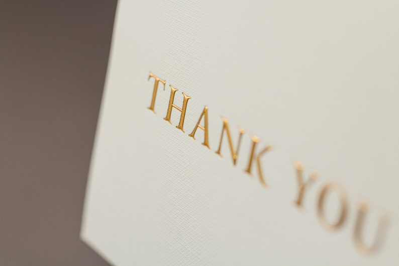 Embossed Gold Hot Foil Thank You Cards / Gift Set / Gold - Etsy
