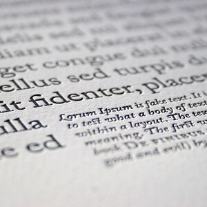 Lorem Ipsum Dolor Letterpress Typography Print - Etsy UK