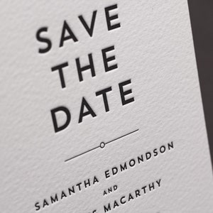 Edmondson Letterpress Wedding Invitation Save the Date RSVP - Etsy UK
