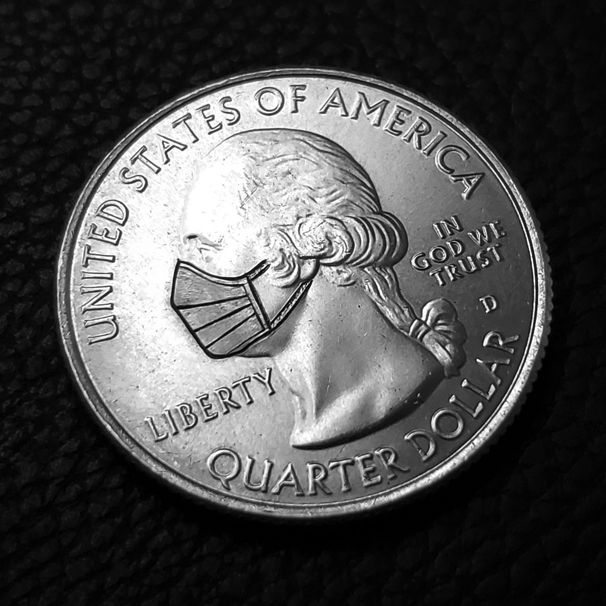 2020 Social Distancing Quarter With Mask and Bats on Reverse Side. - Etsy