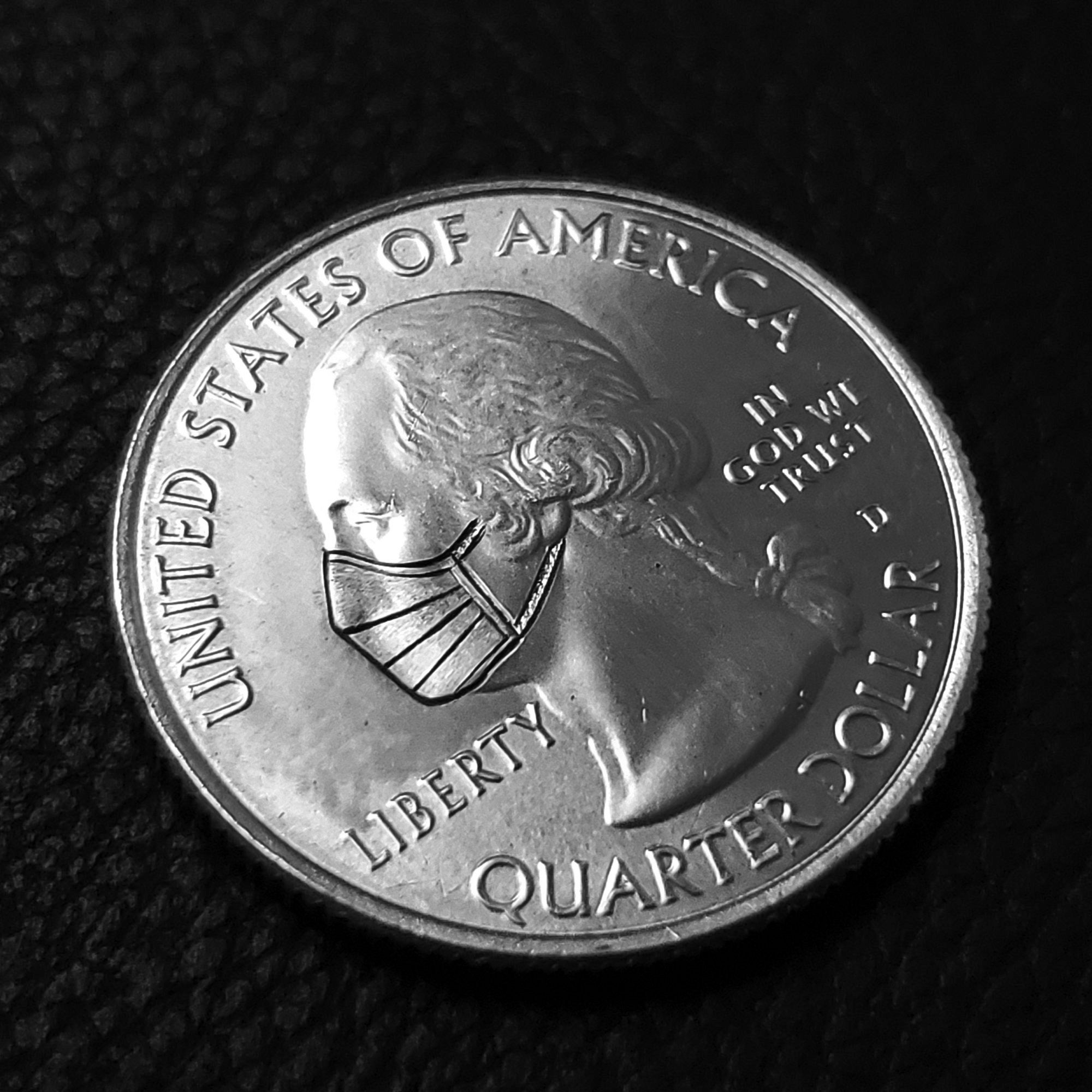 2020 Social Distancing Quarter With Mask and Bats on Reverse Side. - Etsy