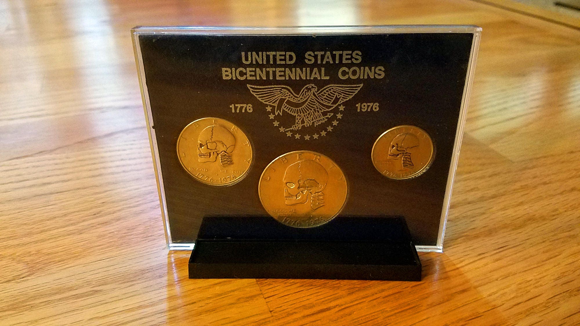 US Bicentennial Trio Skull Coins Set Hand Carved | Etsy