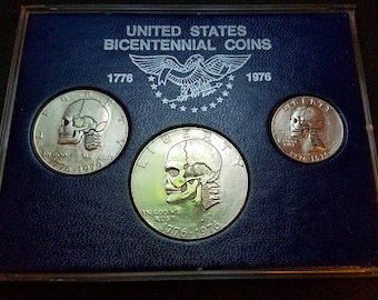 Silver Dollar Skull - Etsy