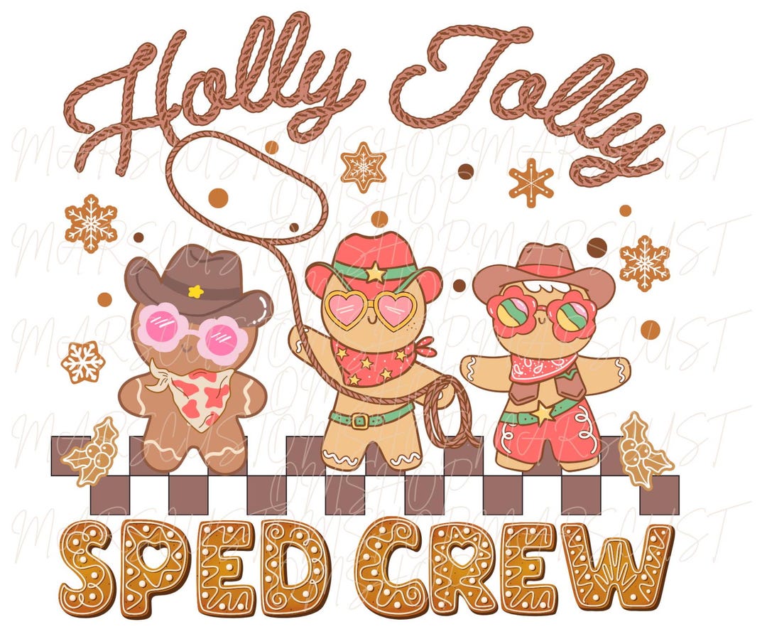 SPED Crew Gingerbread Cowboys PNG - Etsy