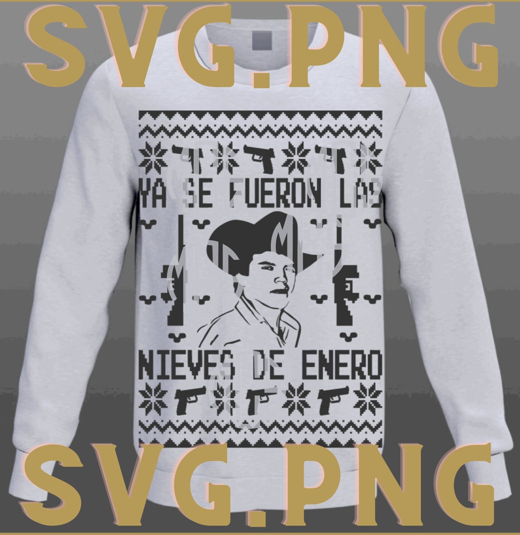 Chalino Sanchez Ugly Sweater SVG & PNG - Etsy