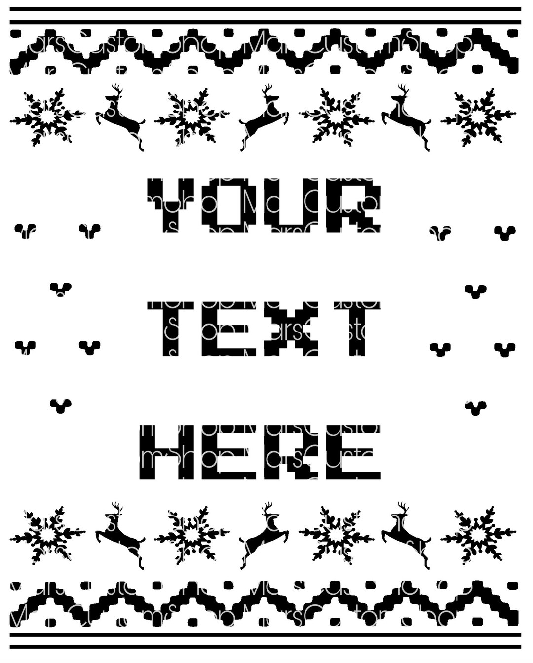 Ugly Christmas Sweater Design Template Svg and Jpeg File for Cricut and ...